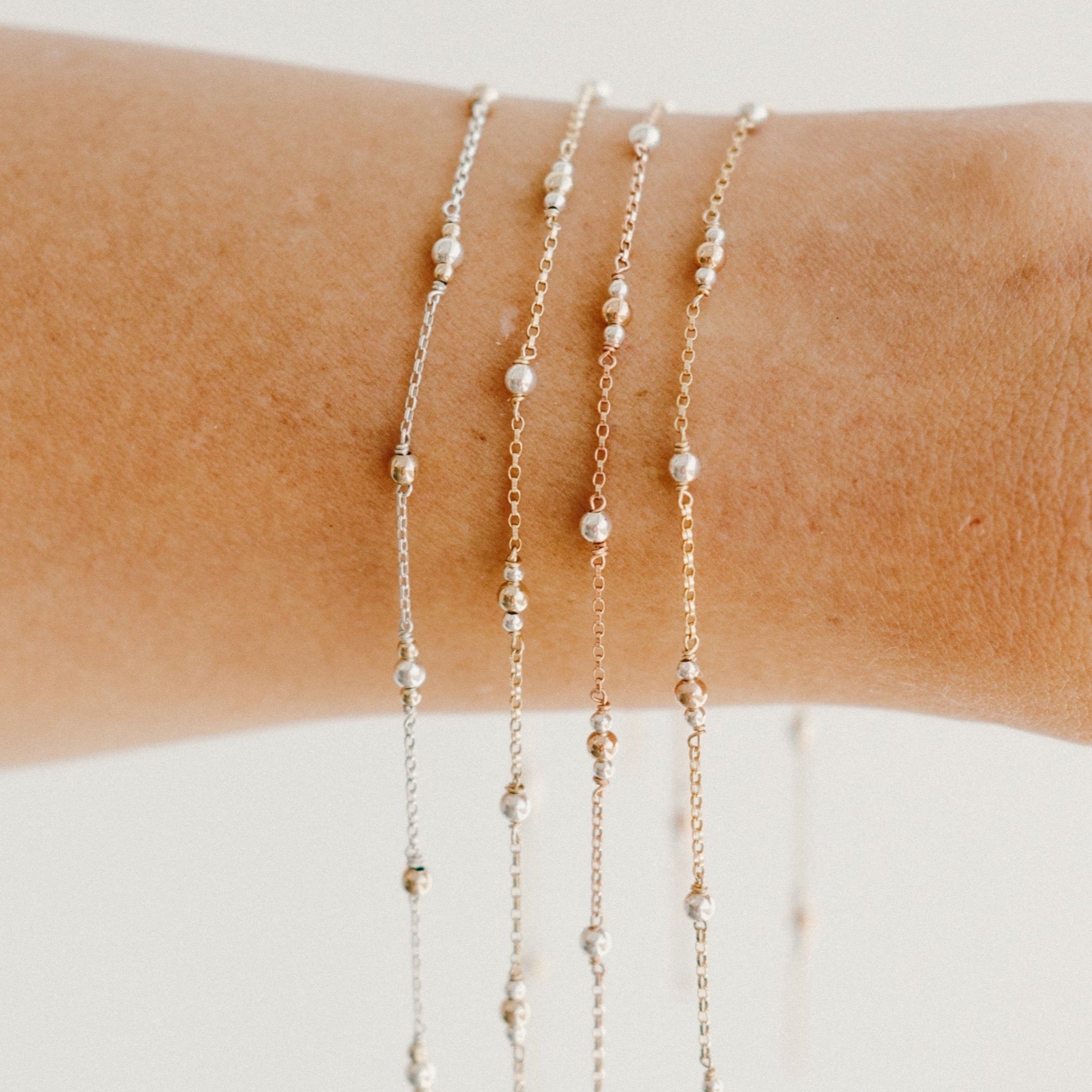 Triple Single Satellite Mixed Metal Permanent Jewelry Chain-PREORDER ...